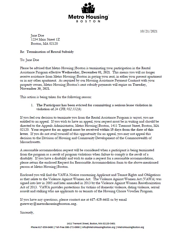 I received a termination letter and don’t know why: Eviction – Metro ...